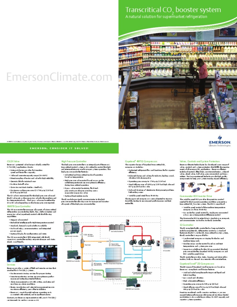 Transcritical CO2 Booster System Brochure PDF | PDF | Valve ...