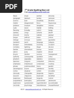 Spelling List 7th | PDF