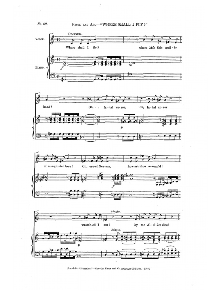 Handel Hercules Where Shall I Fly PDF | PDF