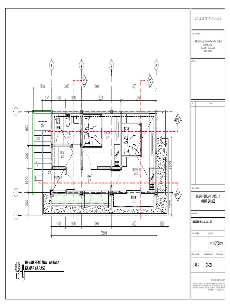 01.layout Plan - Denah LT2 Alteratif 1 | PDF