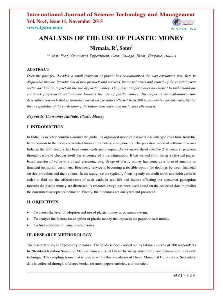 Analyse of Use Plastic Money PDF | PDF | Financial Transaction | Credit ...