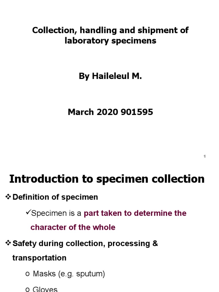Sample Collection | PDF | Infection | Microbiology