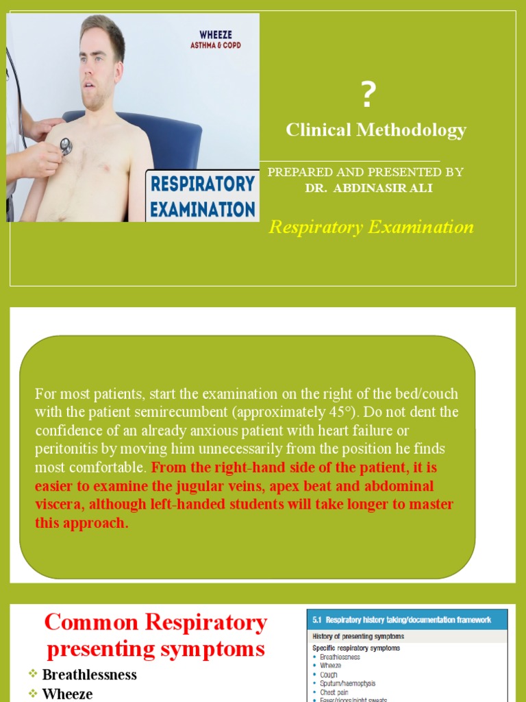4 Respiratory Examinations | PDF | Respiratory Tract | Thorax