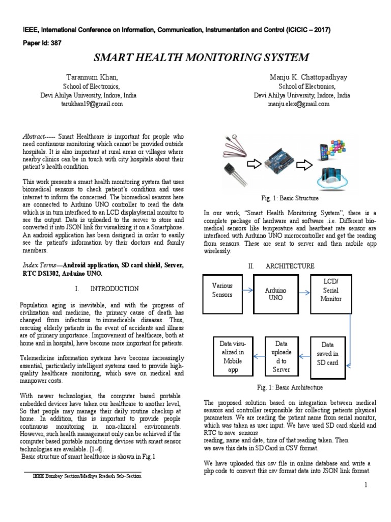 Health Monitoring System | PDF | Analog To Digital Converter | Arduino