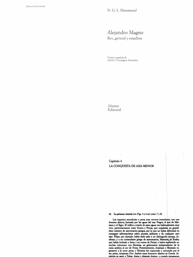 Hammond - Alejandro Magno. Rey, General y Estadista (Págs. 103-197 y ...