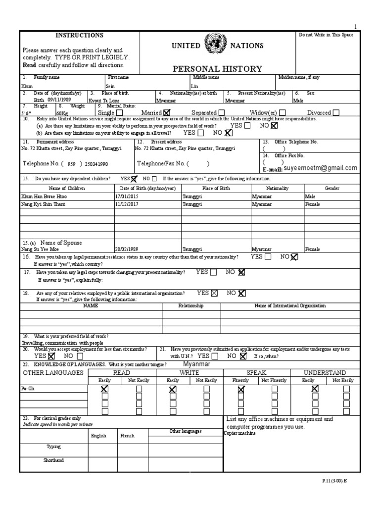 On Line p11 Application Form PDF | PDF | Employment