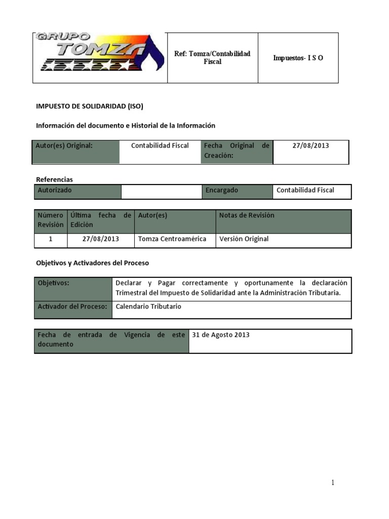 08 Manual de Procedimiento ISO | PDF | Contabilidad | Impuestos