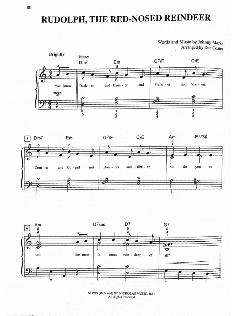 Rudolph The Red Nosed Reindeer | PDF