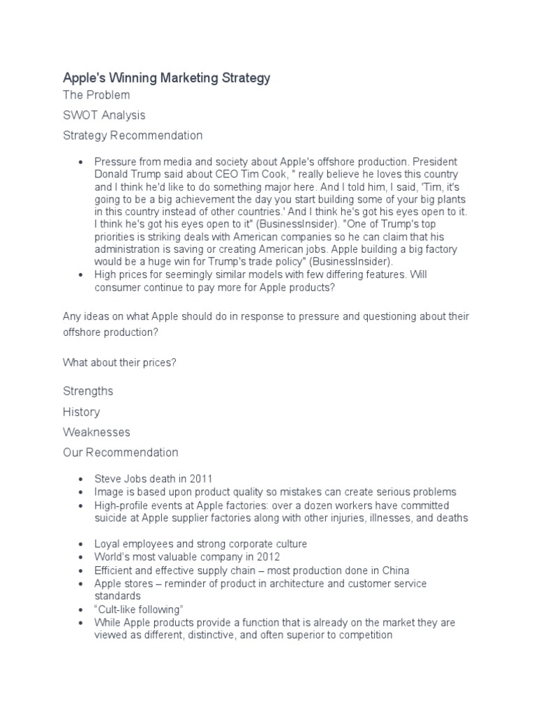GUIDE - Apple's Winning Marketing Strategy | PDF | Apple Inc. | Steve Jobs