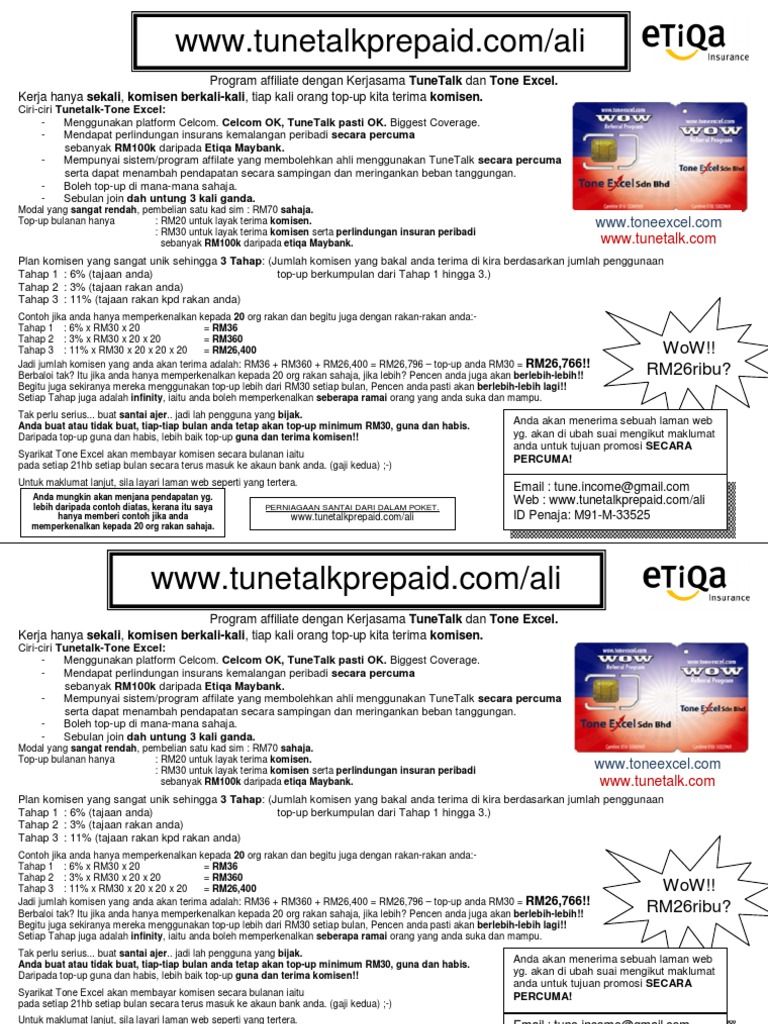 TuneTalk-Tone Excel Flyers | PDF