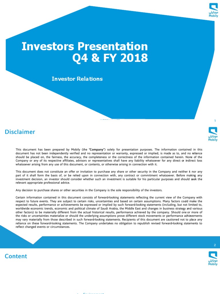 Investors Presentation Q4 & FY 2018: Investor Relations | PDF ...