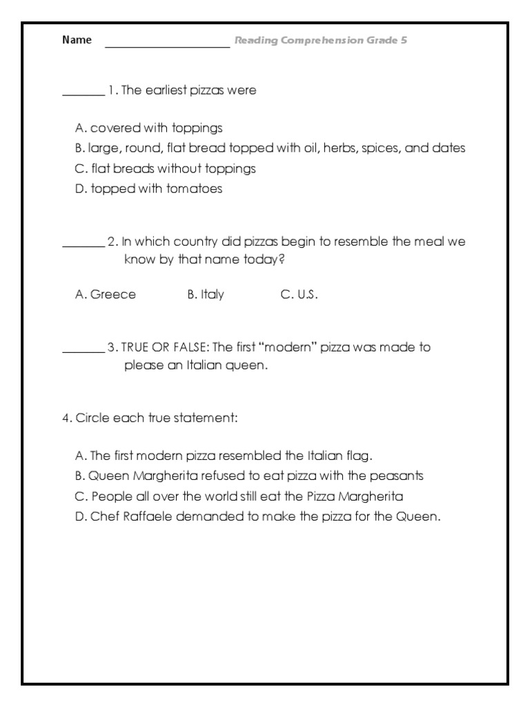 Reading Comprehension Grade 5 Q1 FA Question PDF | PDF