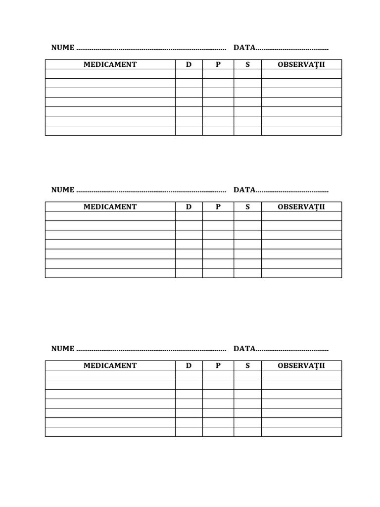 Schema Medicamente | PDF