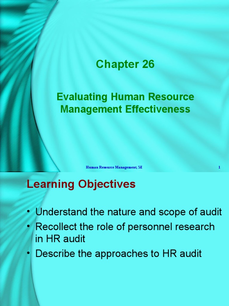 Evaluating Human Resource Management Effectiveness | PDF | Human ...