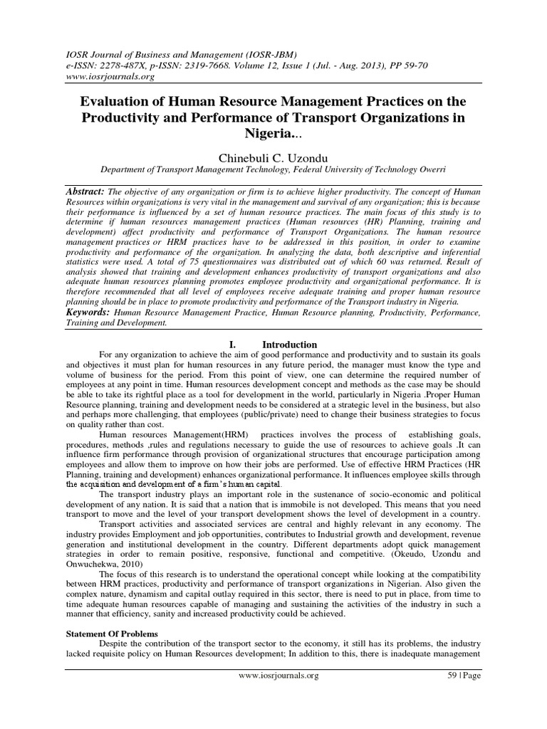 Evaluation of Human Resource Management PDF | PDF | Human Resources ...