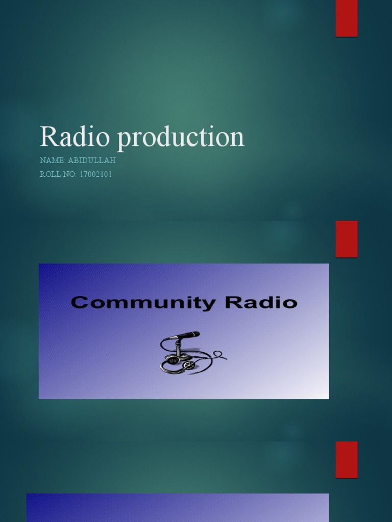 Radio Production | PDF