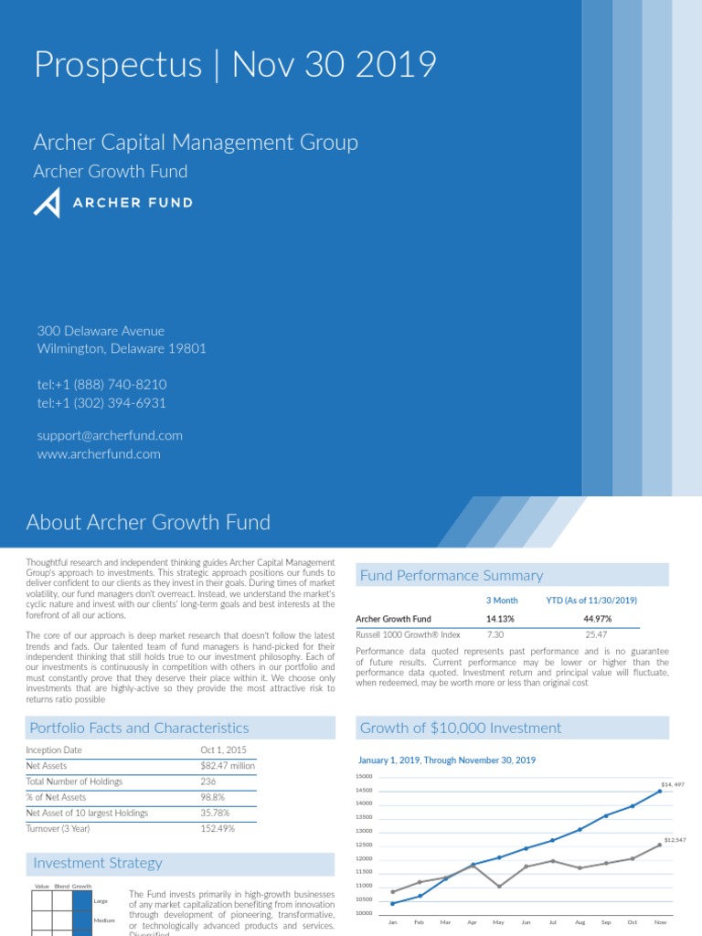 Prospectus Nov 30 2019 | PDF | Investment Fund | Exchange Traded Fund