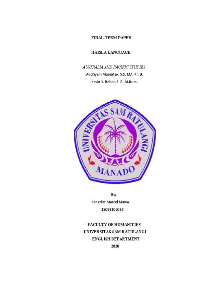 Auspac-Benedict Marcel Mawa-18091102086-Final Term Paper | PDF ...