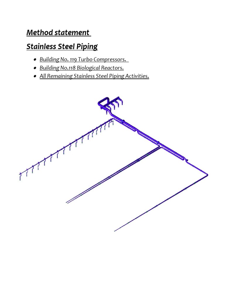 Piping Method Statment | PDF | Pipe (Fluid Conveyance) | Mechanical ...
