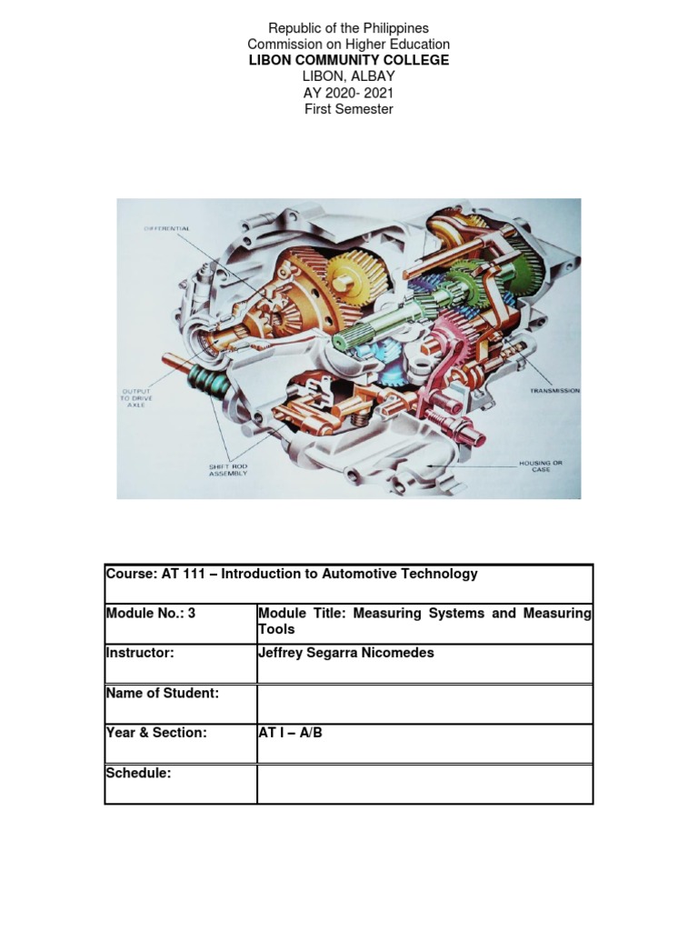 Automotive Measuring Tools Overview | PDF | Screw | Machines