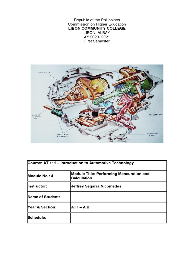 AT 111 - Module 4 Performing Mensuration and Calculation | PDF | Litre ...