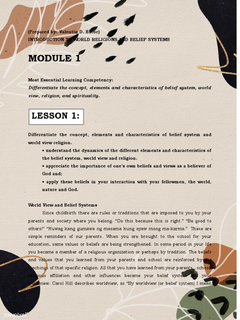 Intro To World Religions Module 1 | PDF | Theology | God