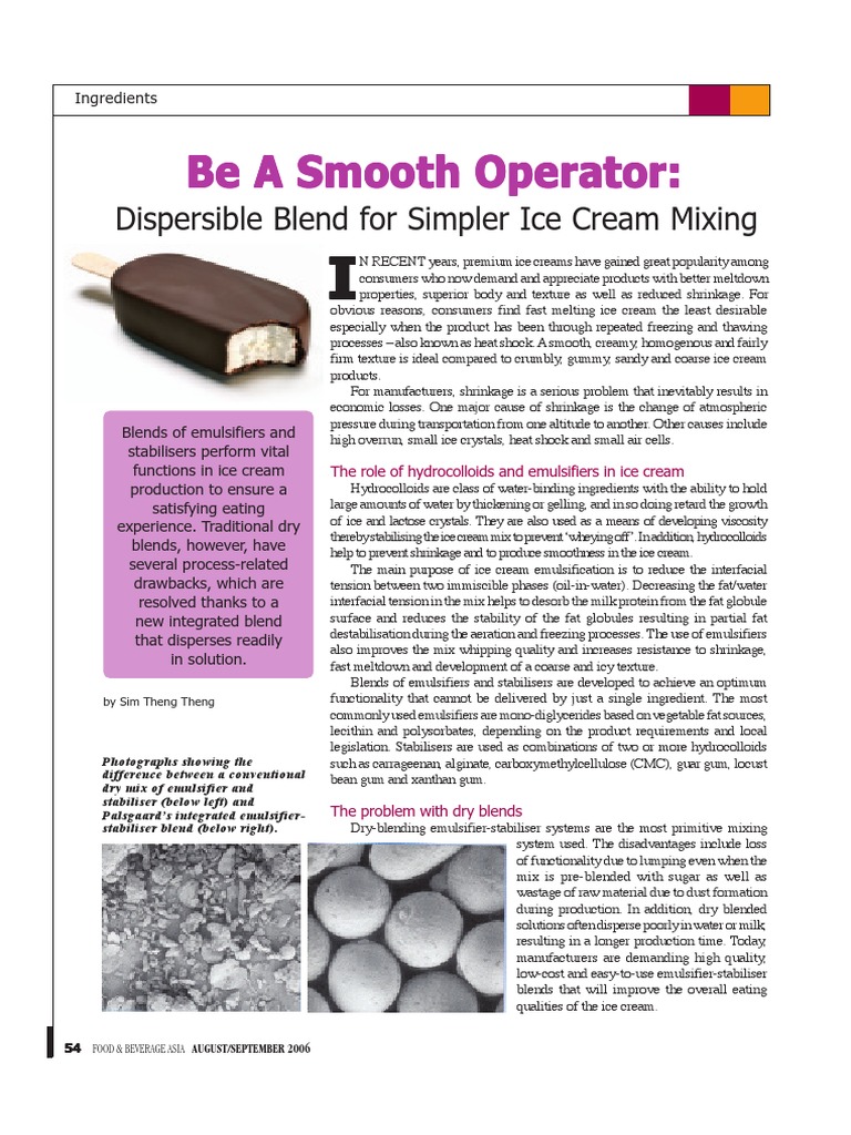 Palsgaard Ice Cream | Download Free PDF | Ice Cream | Ice