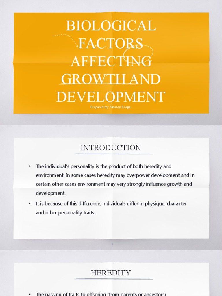 Biological Factors Affecting Growth and Development: Prepared By ...