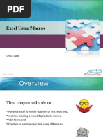 Excelytics - Macros Material | PDF | Microsoft Excel | Subroutine