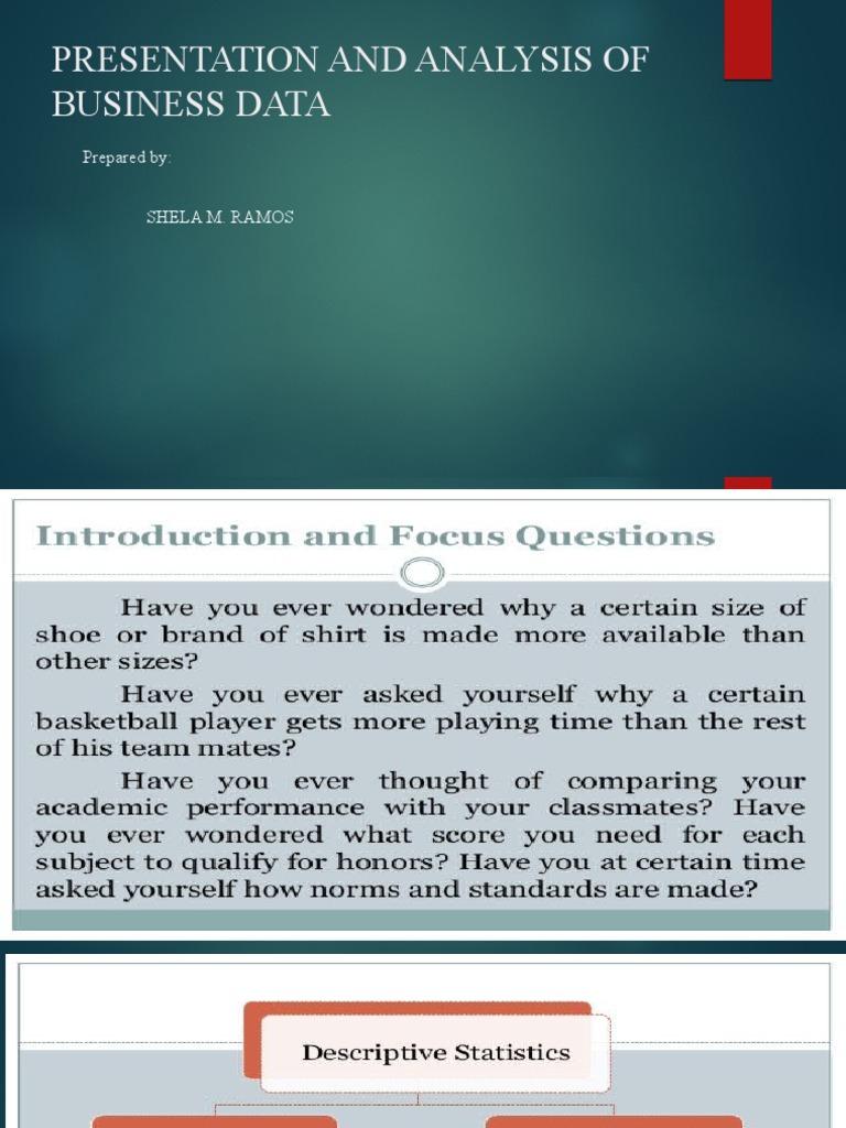 Presentation and Analysis of Business Data: Prepared by | PDF