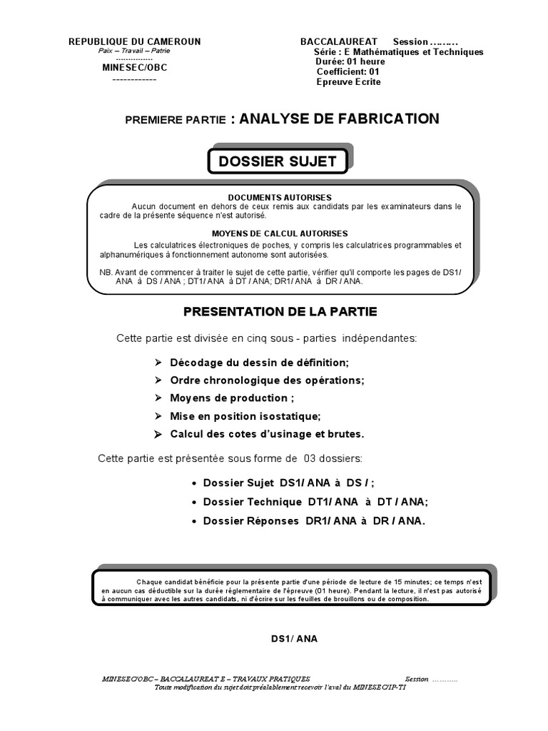 Analyse de Fabrication | PDF | Usinage | Outils
