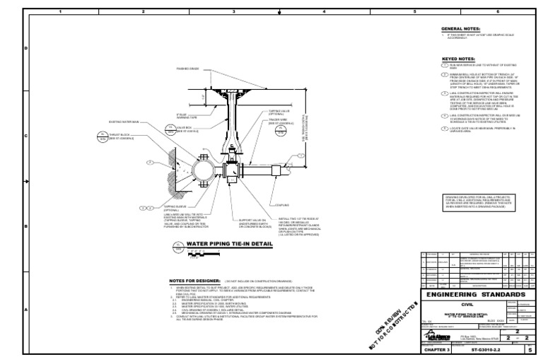 Engineering Standards: Water Piping Tie-In Detail | PDF | Mechanical ...