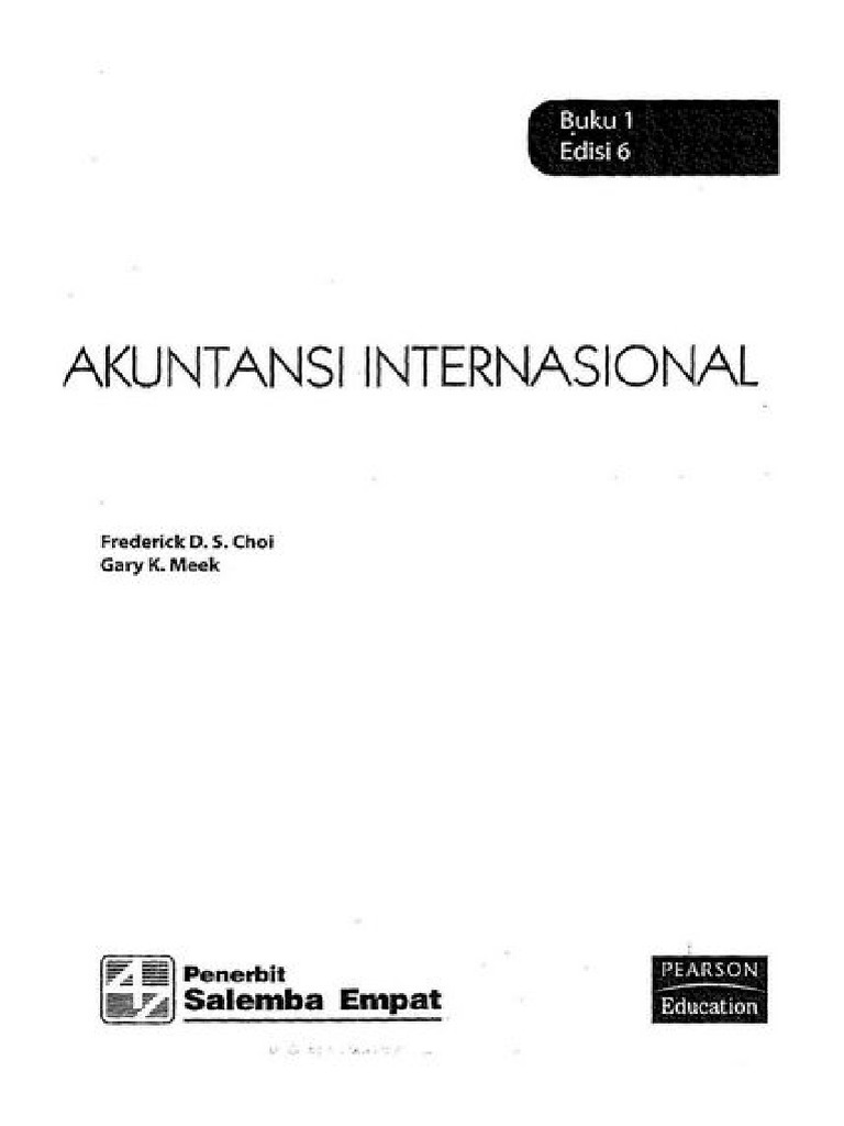 Frederick D S Choi Akuntansi Internasional Buku 1 Edisi 6 Intro PDF | PDF