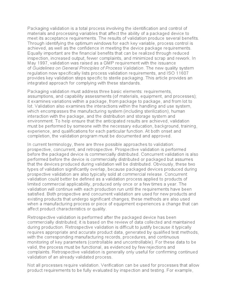 ISO 11607 Packaging | PDF | Verification And Validation | Reliability Engineering