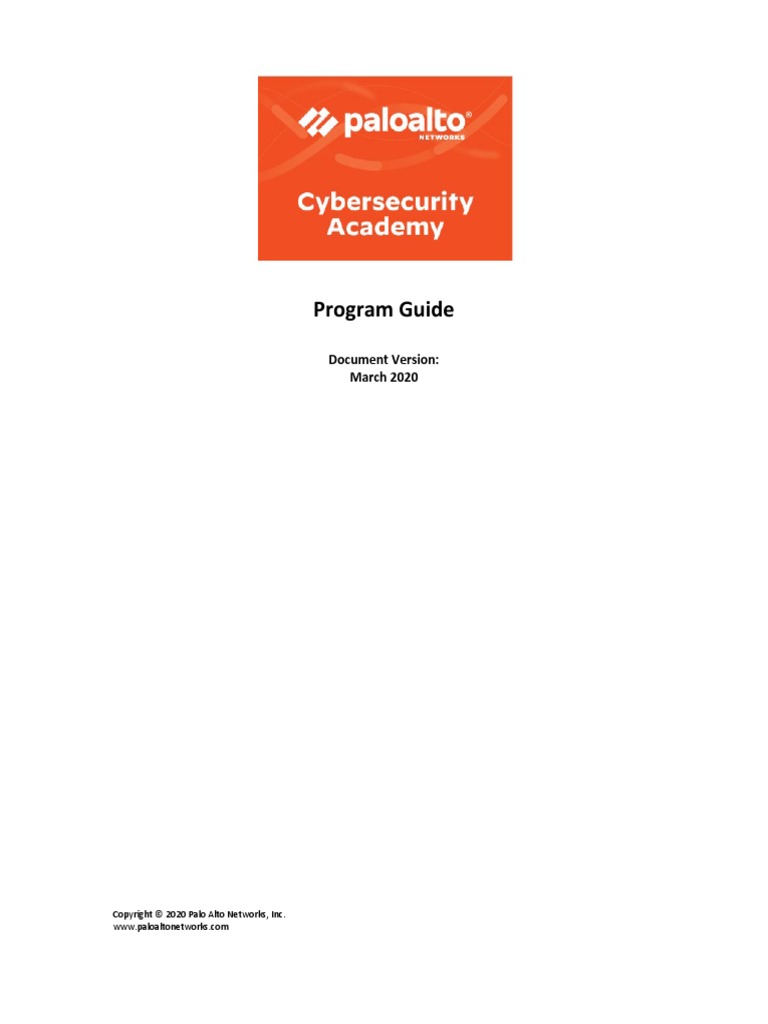 Cybersecurity Academy Program Guide PDF | PDF | Computer Security ...