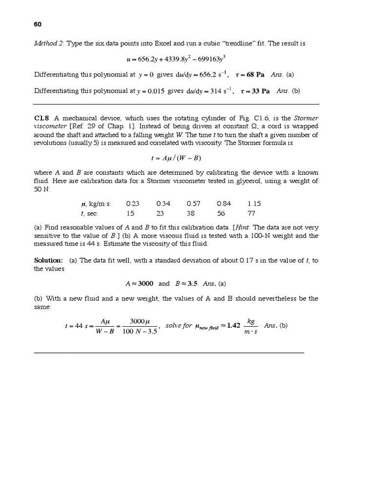 Fluid Mechanics White 7th SOL Part1 Part13 | PDF | Viscosity | Liquids Fluid Mechanics White 7th SOL Part1 Part13 | PDF | Viscosity | Liquids
