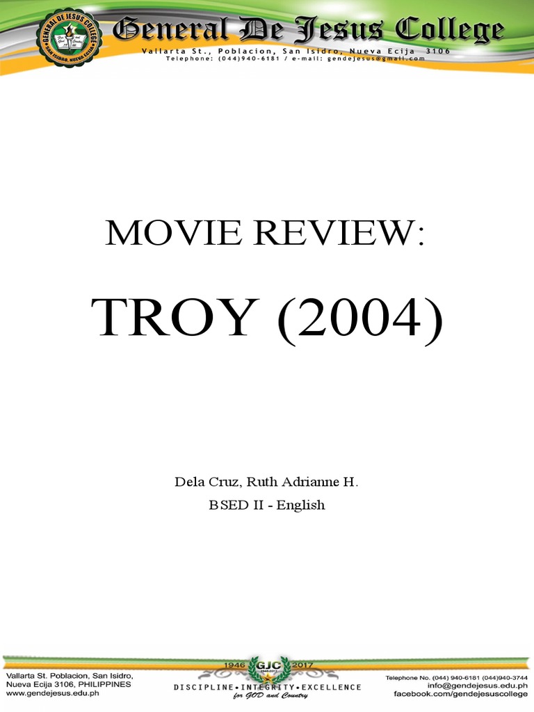 Troy (2004) - Movie Review | PDF | Hector | Achilles