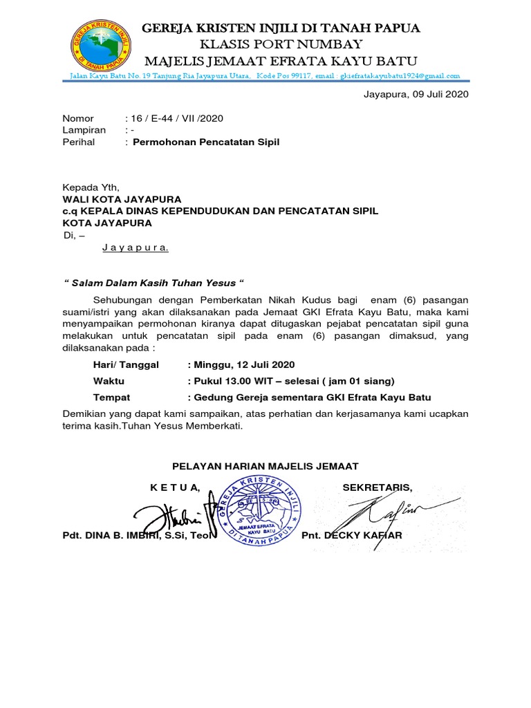 Surat Dukcapil PDF | PDF