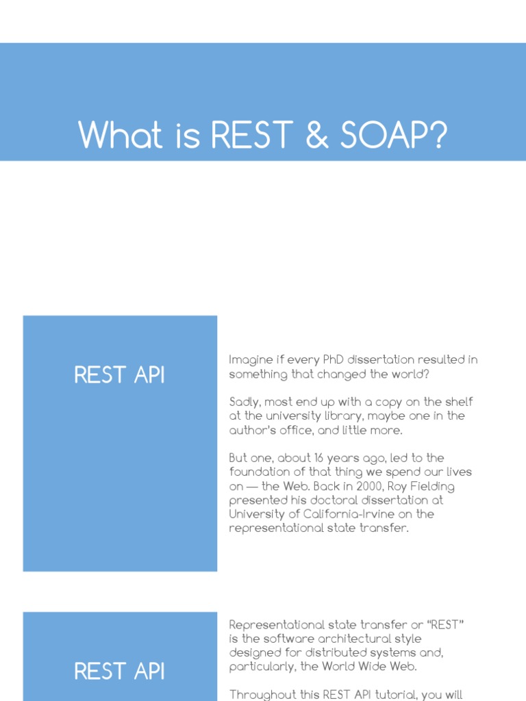What Is REST & SOAP | PDF | Representational State Transfer | Soap
