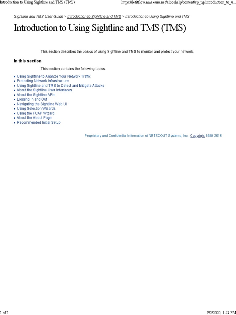 Introduction To Using Sightline and TMS | PDF