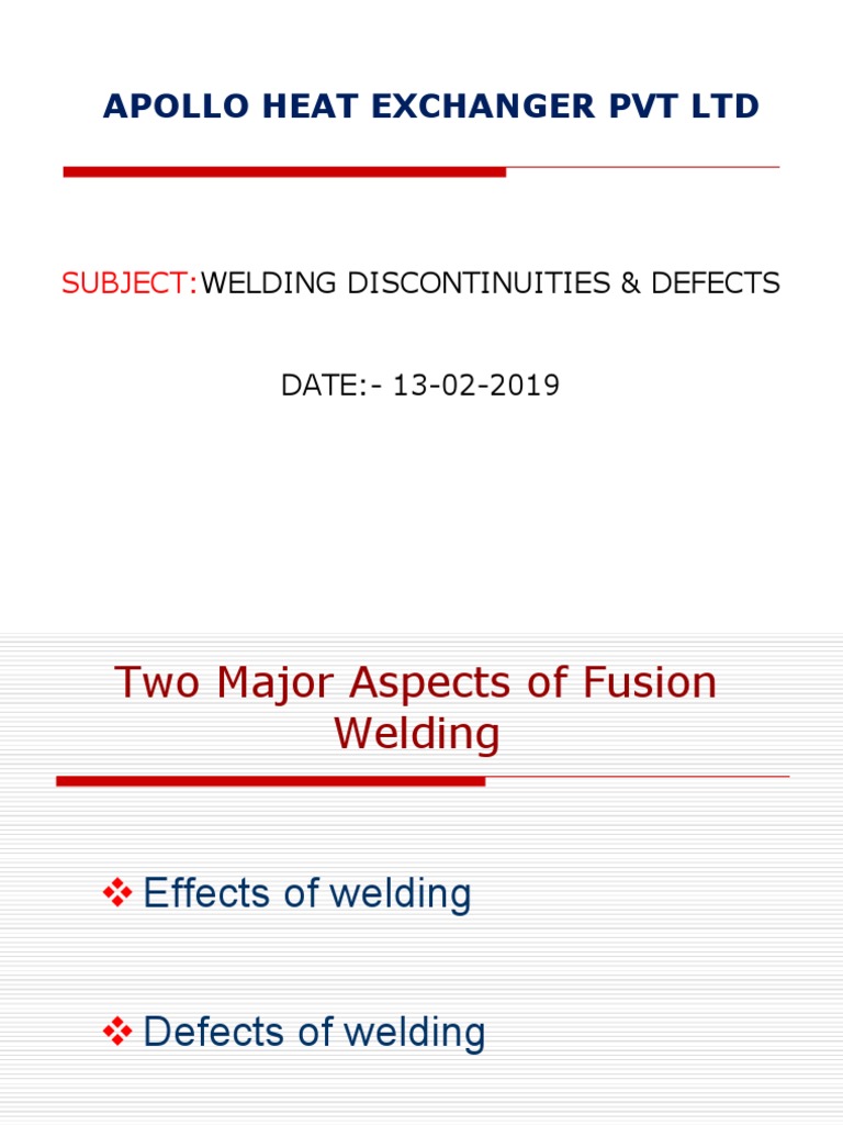 Weld Defects Training | PDF | Heat Treating | Welding