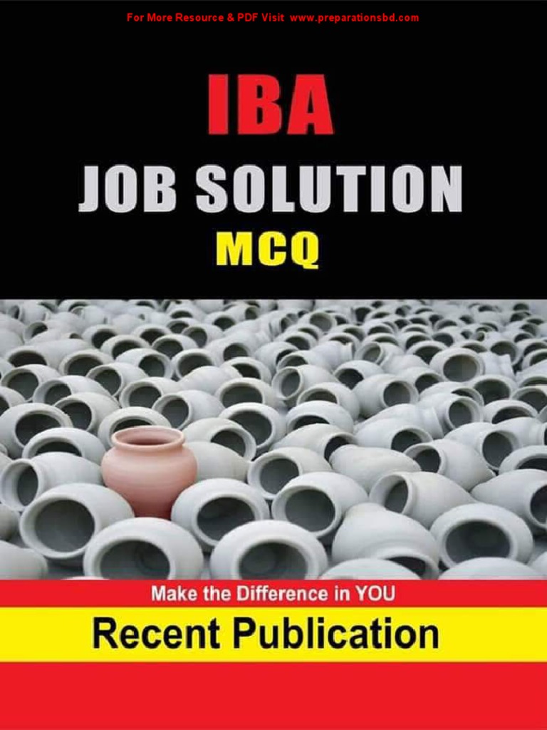 IBA MCQ Job Solution | PDF | Computer File Formats