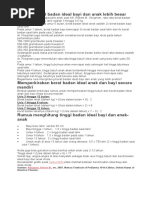Batas Normal Ukuran LILA dan Pertumbuhan | PDF