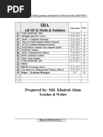 Question Pattern of IBA Admission Test - PDF Version 1 | PDF