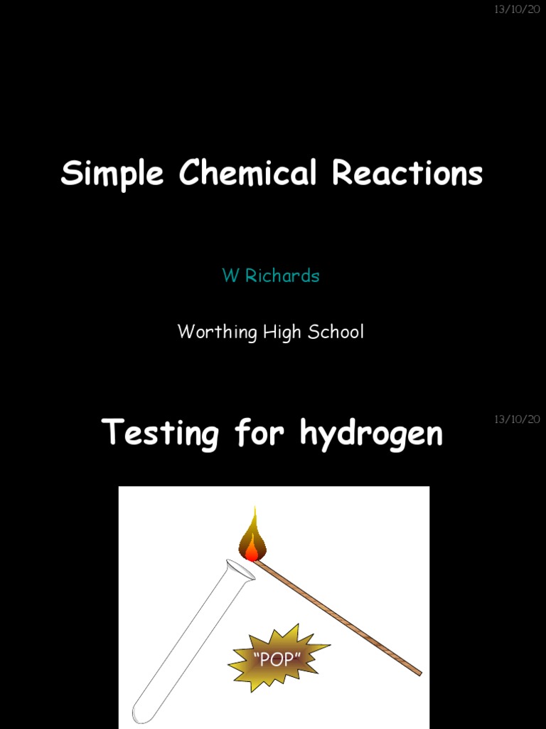 Simple Chemical Reactions Explained | PDF | Oxide | Fuels