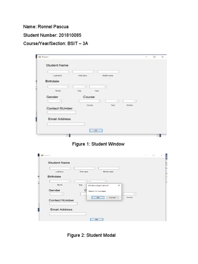 Name: Ronnel Pascua Student Number: 201810085 Course/Year/Section: BSIT ...