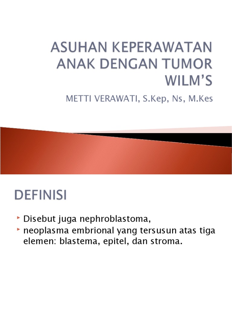 Asuhan Keperawatan Anak Dengan Tumor Wilm's | PDF | Sains & Matematika