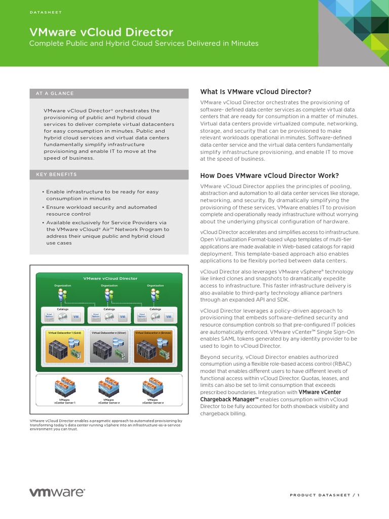 VMW Ds Vcloud Director | Download Free PDF | Cloud Computing | Data Center