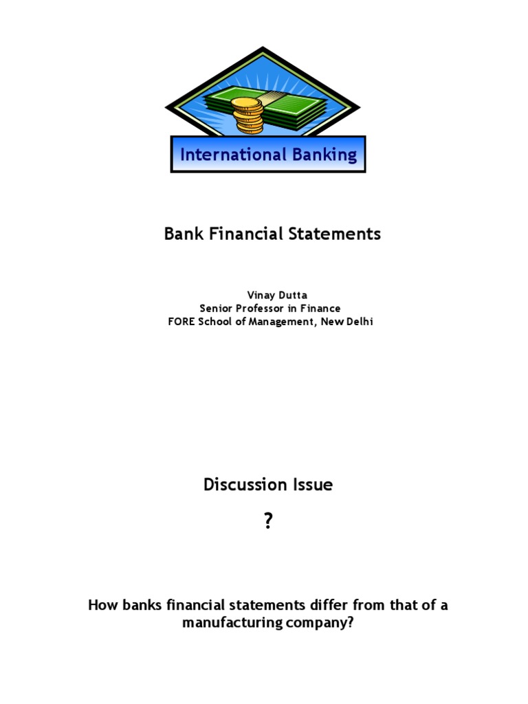 Understanding Bank Financial Statements | PDF | Leverage (Finance) | Banks