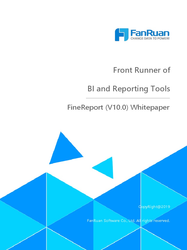 FineReport V10 Whitepater 2020release | PDF | Databases | Page Layout
